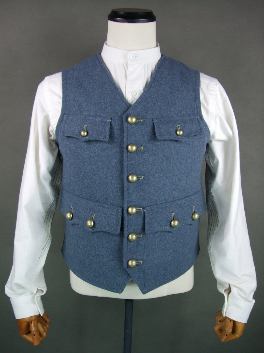 WW1 French Army Bleu Horizon Blue Wool Waistcoat Officer Gilet – Hikishop