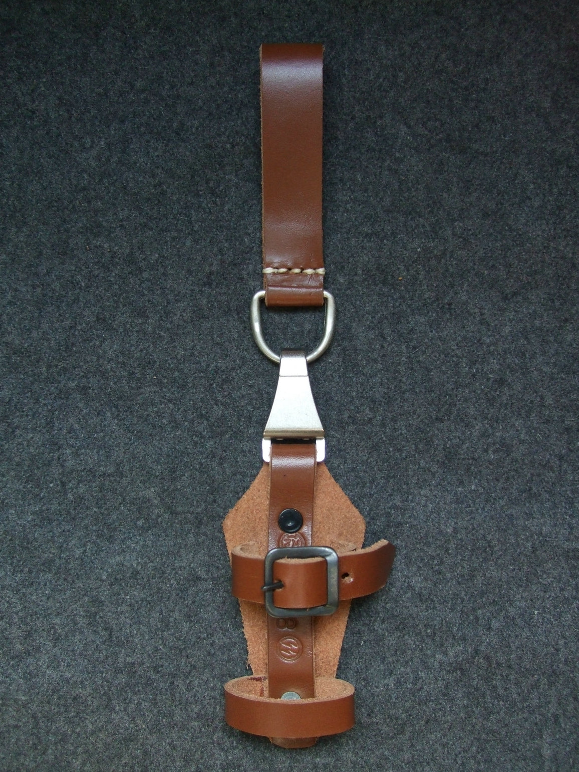 WW2 German SA Vertical Dagger Hanger With D-Ring Brown Leather Repro ...