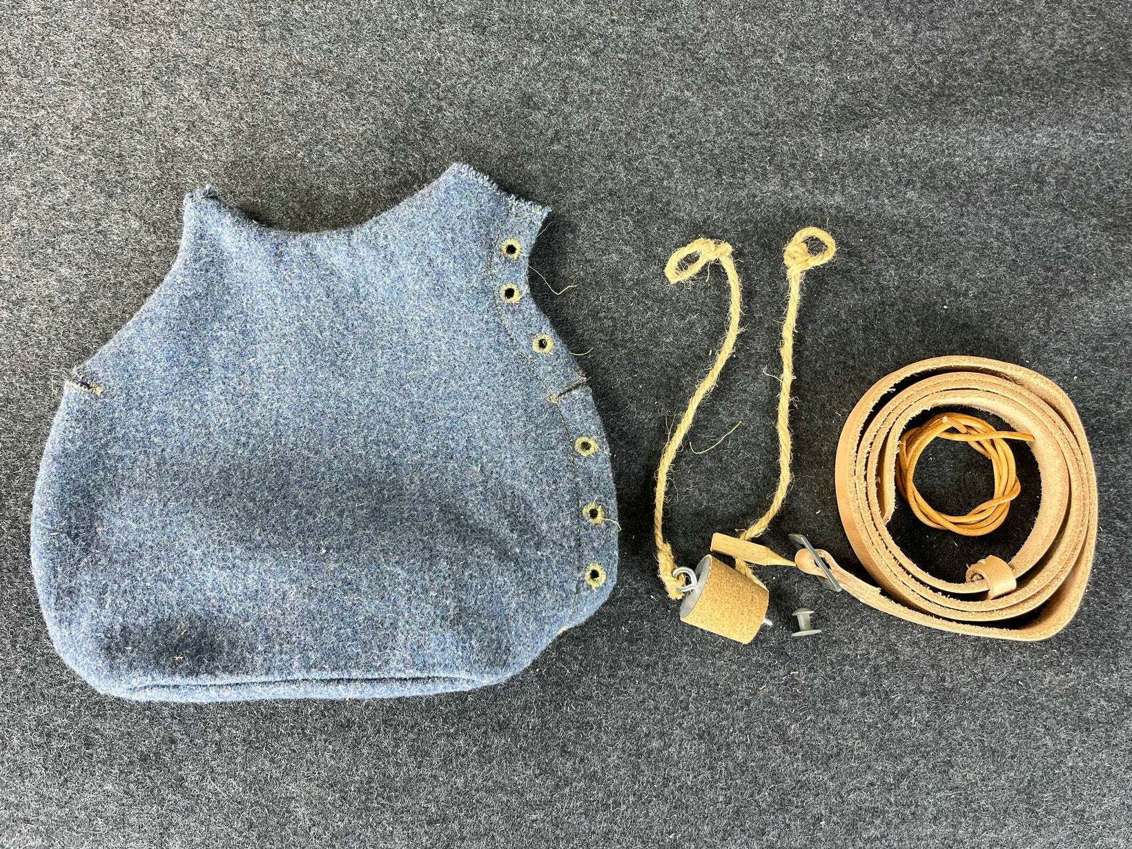 WW1 French M1877 M1915 Horizon Blue Wool Cover Set For 2 Litre Bottle ...