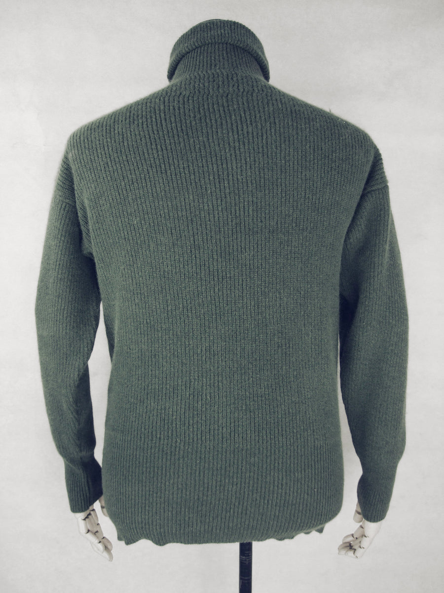 WWII Italy Italian Grey Green Wool Turtleneck Sweater – Hikishop