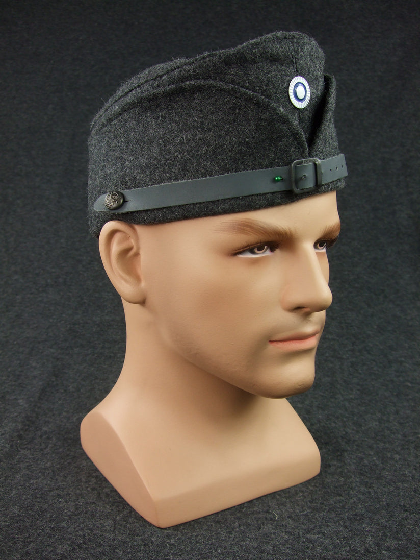 WW2 Finnish Enlisted Soldier Side Cap With Badge Dark Grey – Hikishop