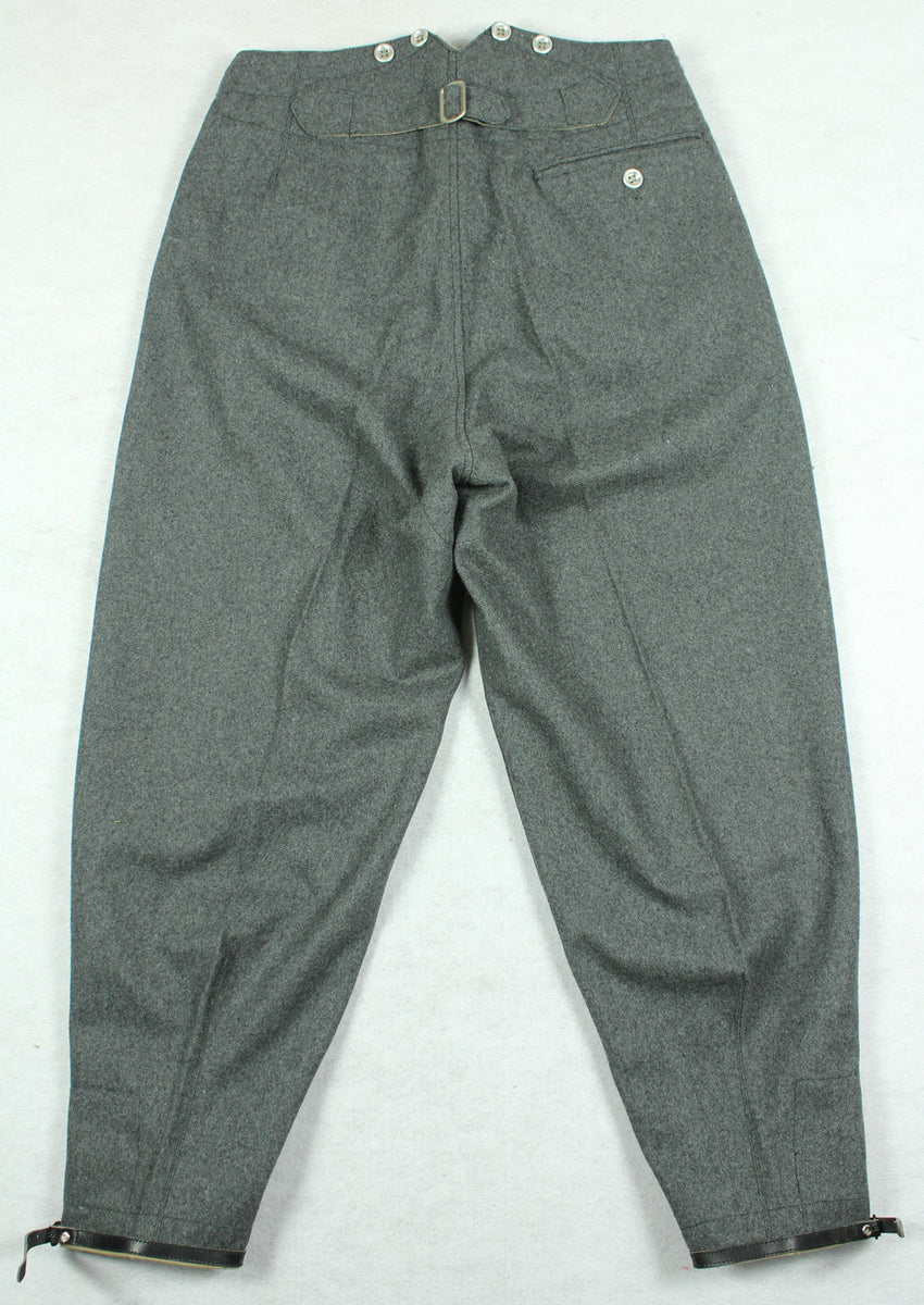 WWII German Mountain Troops M37 Stone Gray Wool Trousers Pants – Hikishop