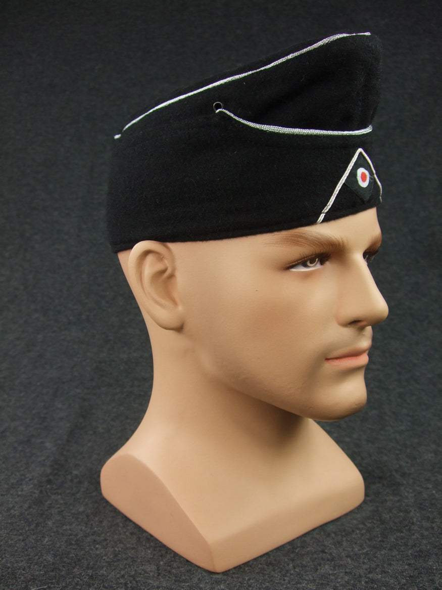 WWII German WH M38 Side Cap Officer Panzer Black Wool – Hikishop