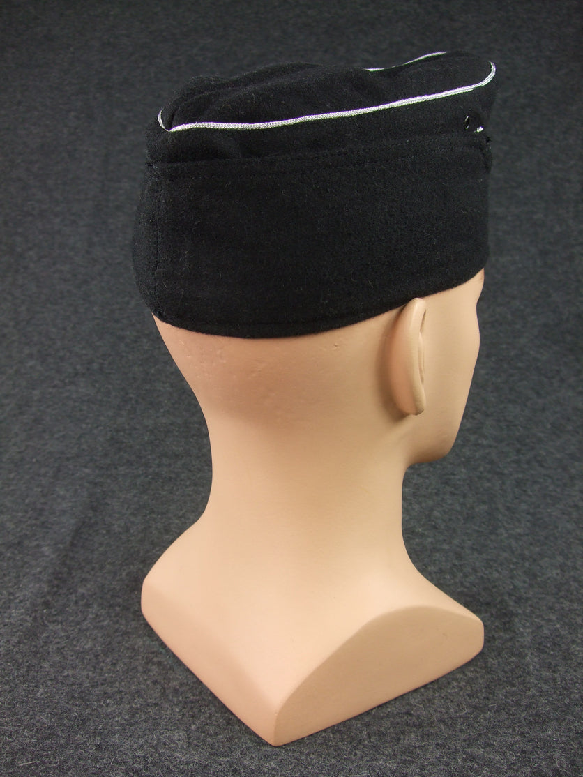 WWII German WH M38 Side Cap Officer Panzer Black Wool – Hikishop