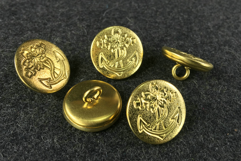 WW2 Japanese Marine IJM Landing Force Buttons 20 mm X 5 – Hikishop